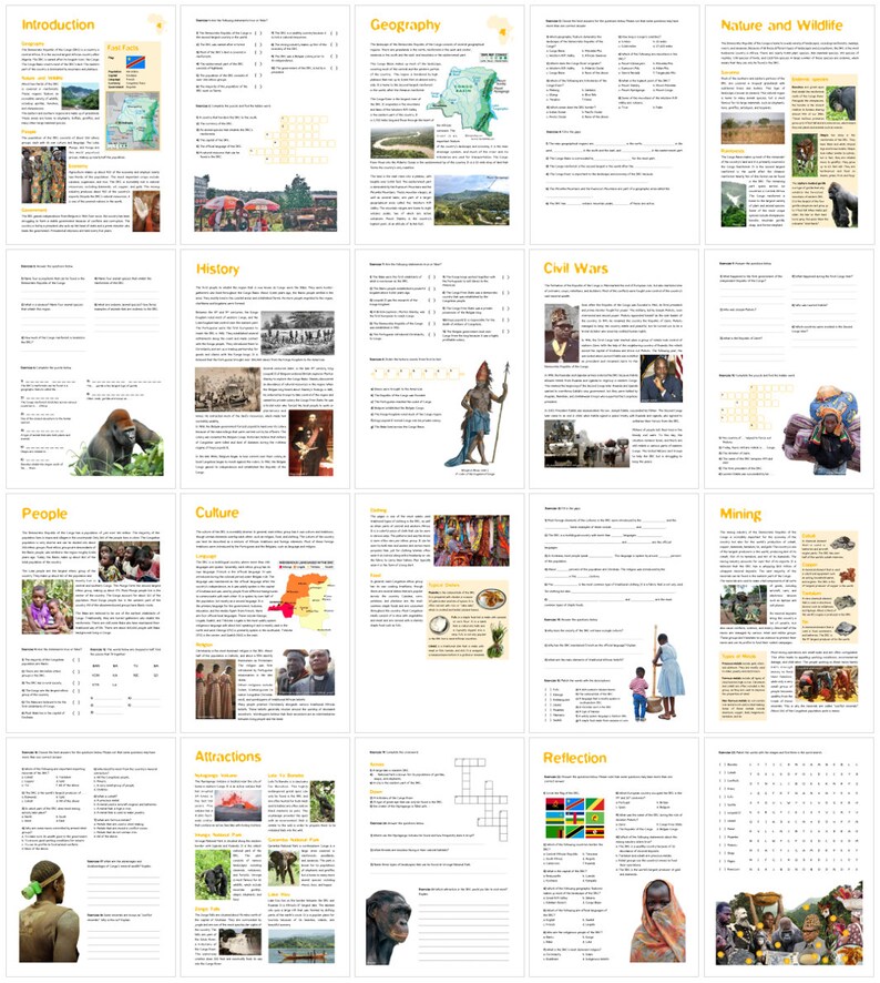 Democratic Republic of the Congo (country Study) - Etsy