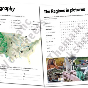 Five Regions of the United States bundle | Etsy