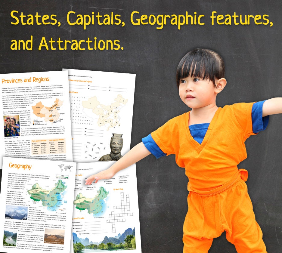 Geography of China - Etsy