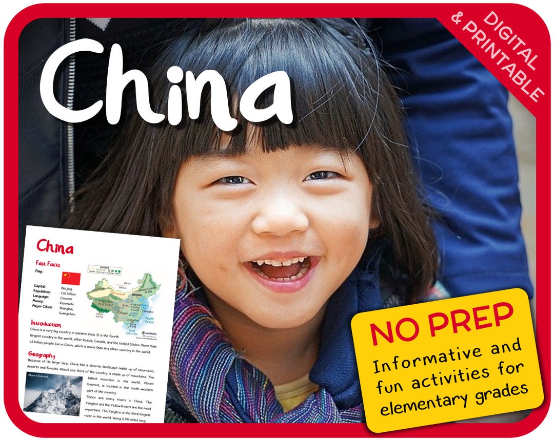 China fun Stuff for Elementary Grades - Etsy