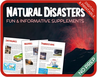 Natural Disasters Science Unit Science Reading Passages, Task Cards ...