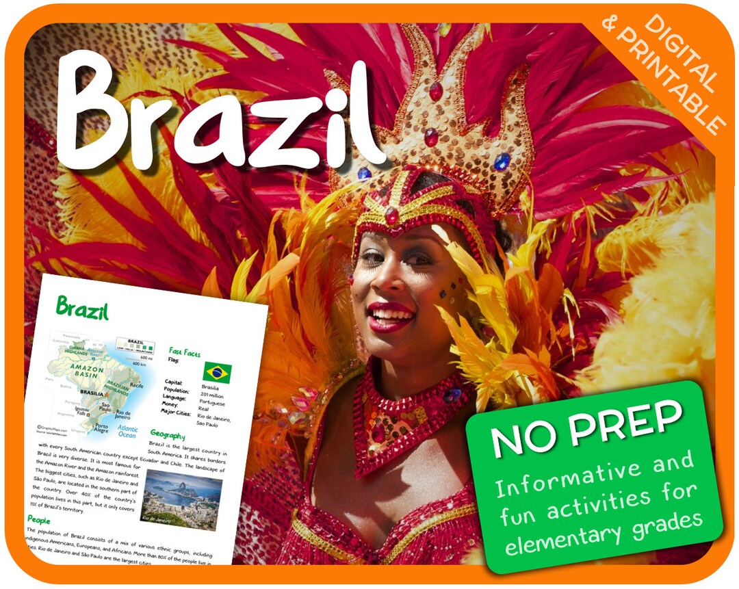 Brazil fun Stuff for Elementary Grades - Etsy