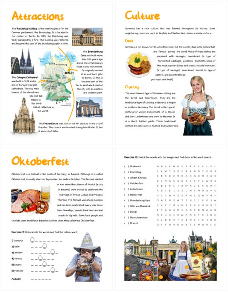 Germany (fun Stuff for Elementary Grades) - Etsy