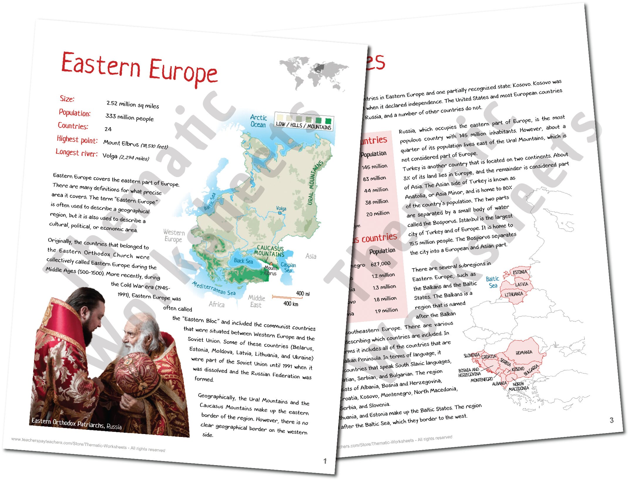 Geography of Eastern Europe - Etsy