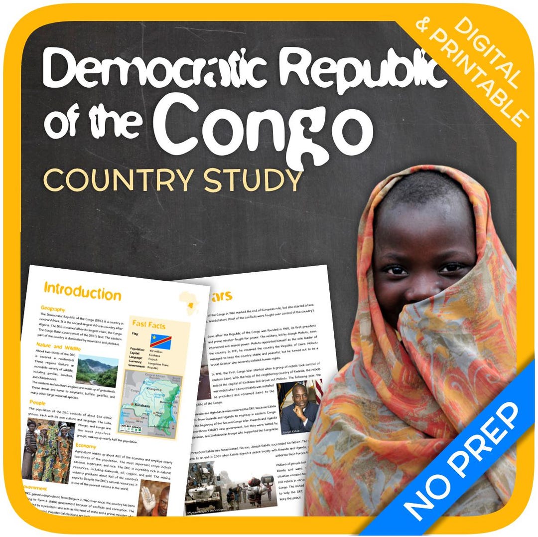 Democratic Republic of the Congo (country Study) - Etsy