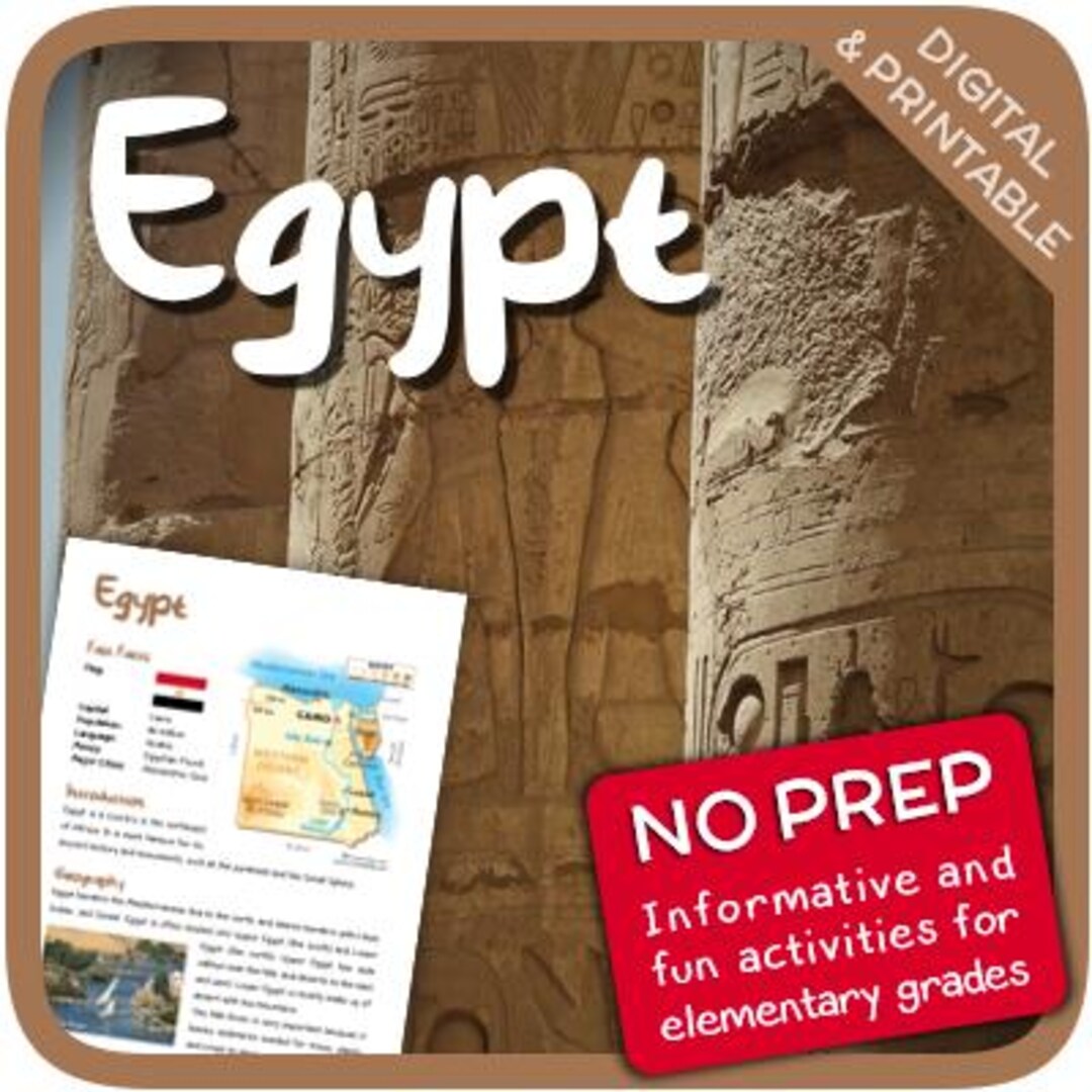 Egypt (fun Stuff for Elementary Grades) - Etsy