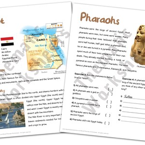 Egypt (fun Stuff for Elementary Grades) - Etsy