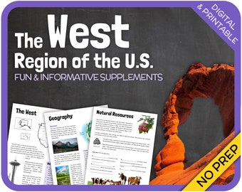 Five Regions of the United States bundle | Etsy