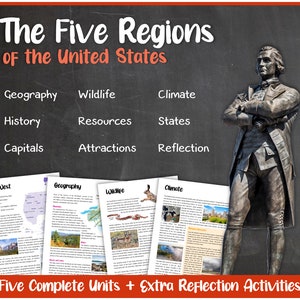 Five Regions of the United States (bundle) - Etsy