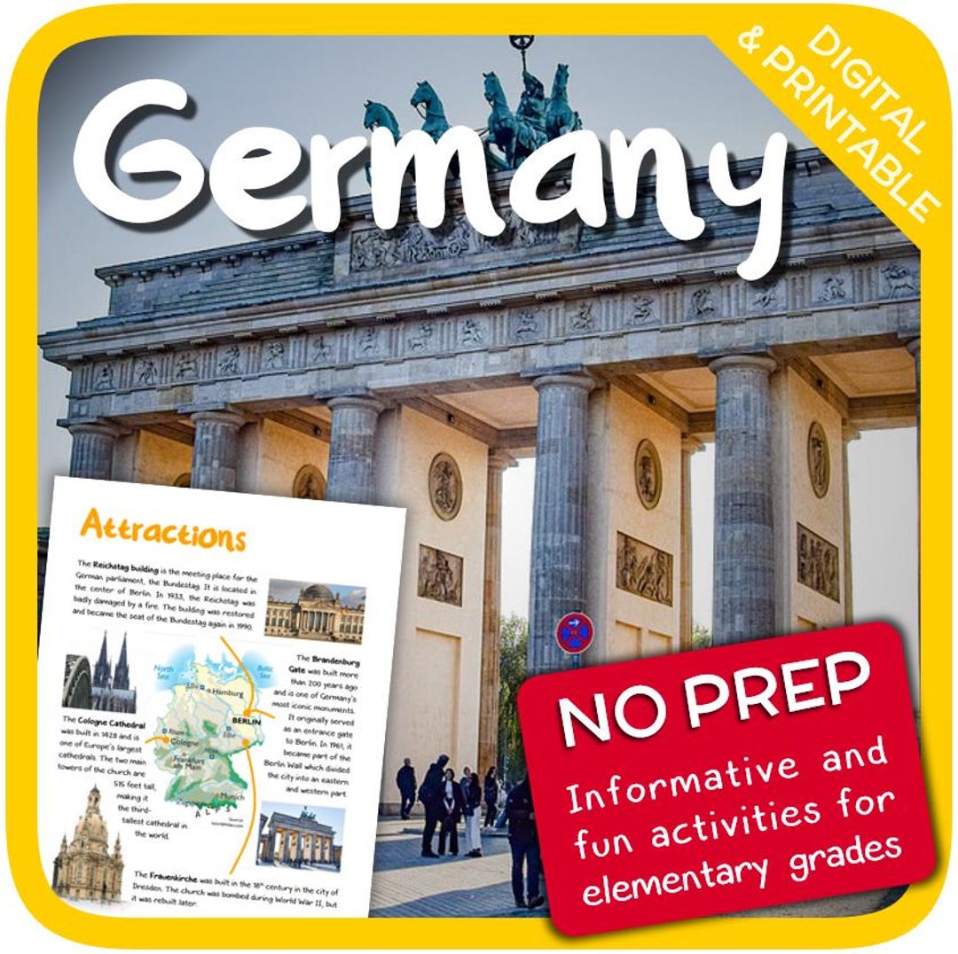 Germany (fun Stuff for Elementary Grades) - Etsy