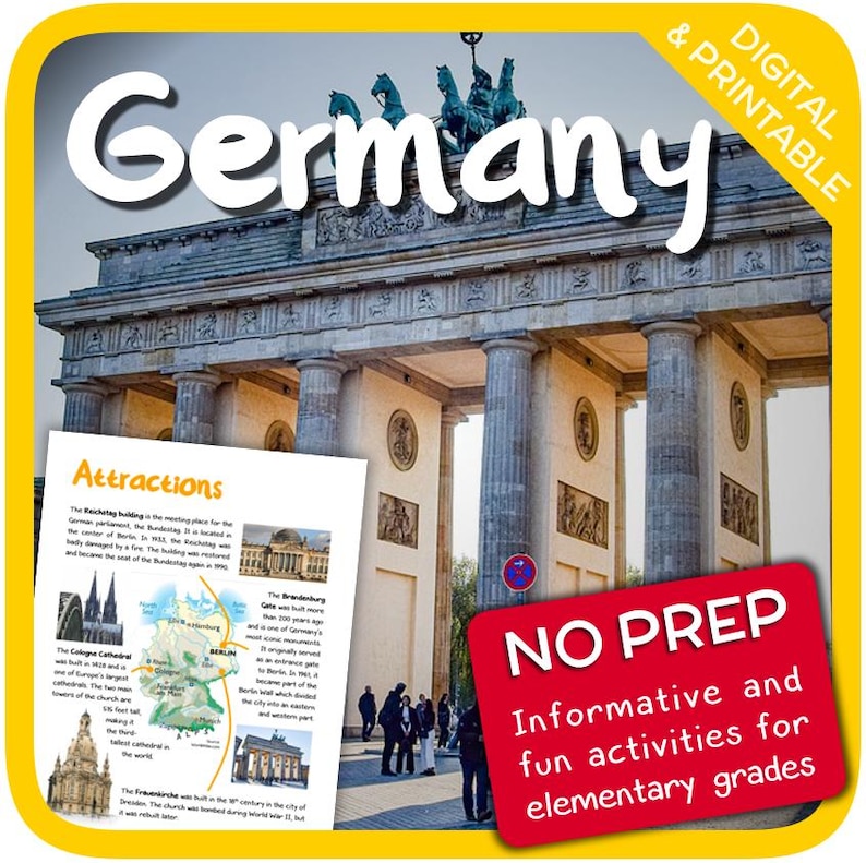 Germany (fun Stuff for Elementary Grades) - Etsy