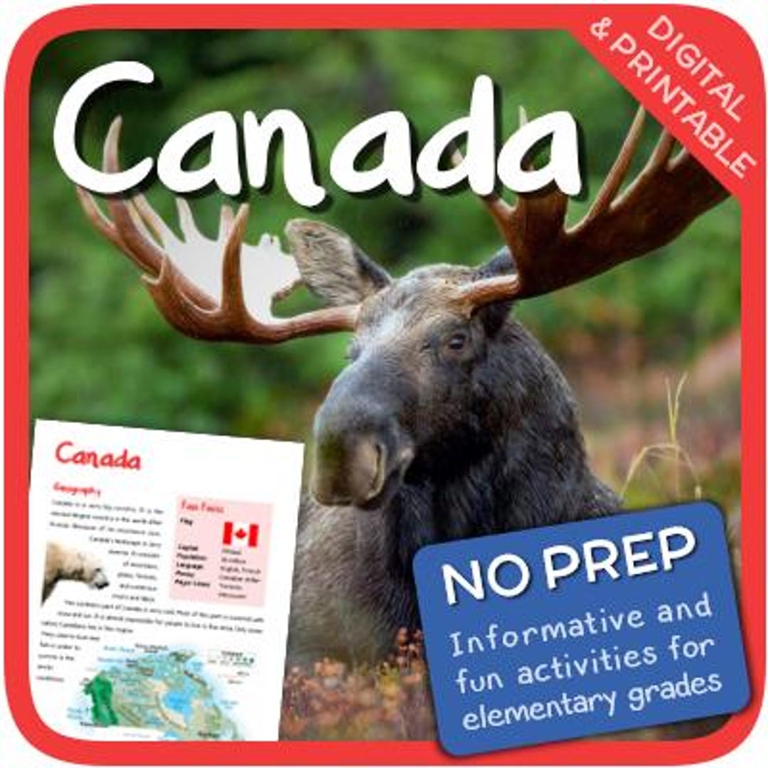 Canada (fun Stuff for Elementary Grades) - Etsy
