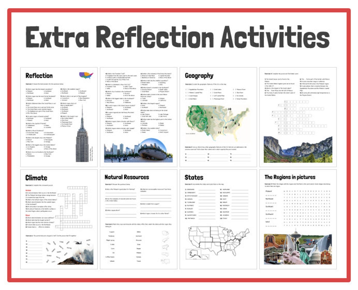 Five Regions of the United States bundle - Etsy