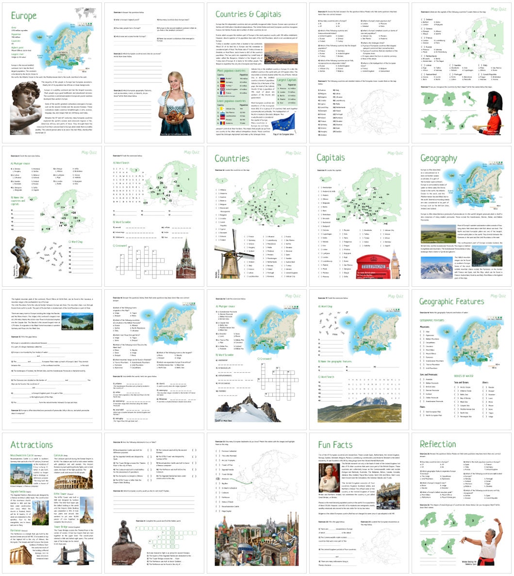 Geography of Europe - Etsy