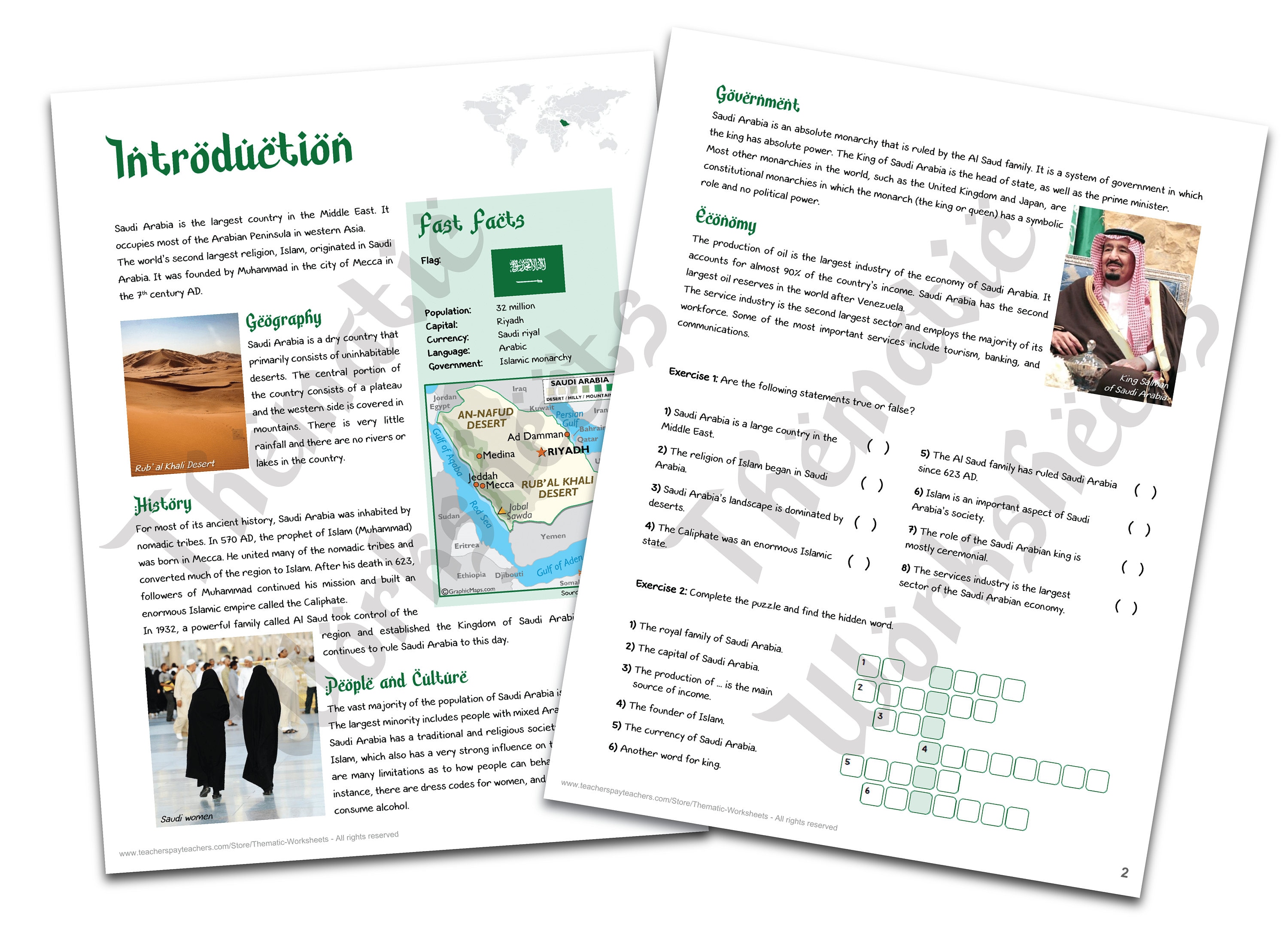 Saudi Arabia (country Study) - Etsy