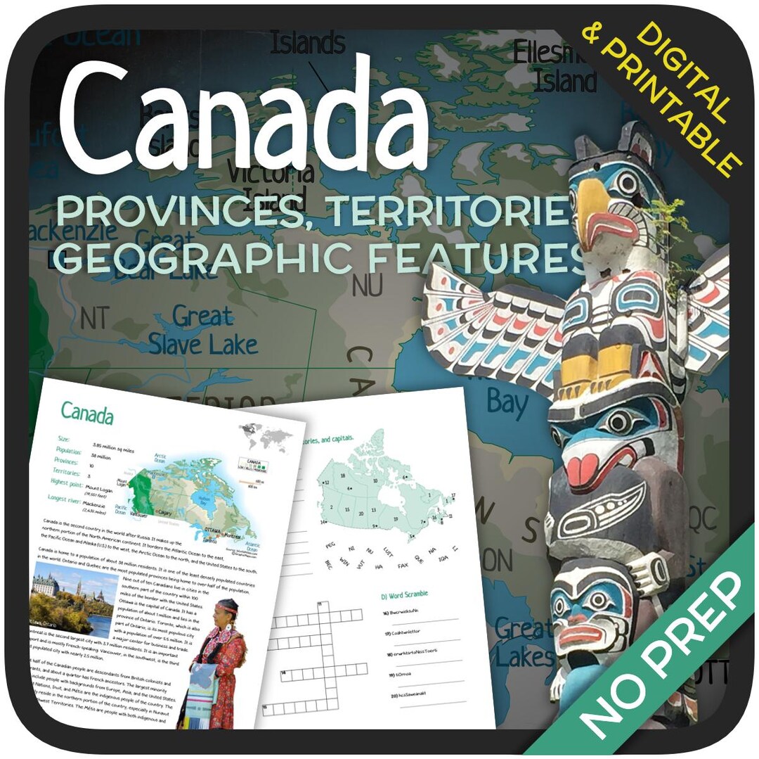 Geography of Canada - Etsy Canada