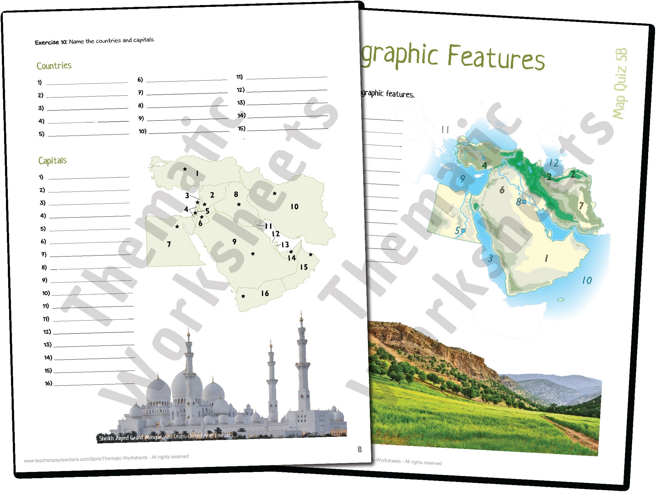 Geography of the Middle East - Etsy