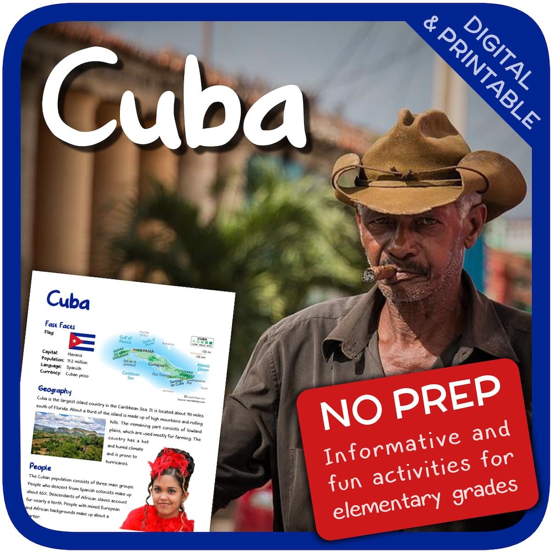 Cuba (fun Stuff for Elementary Grades) - Etsy