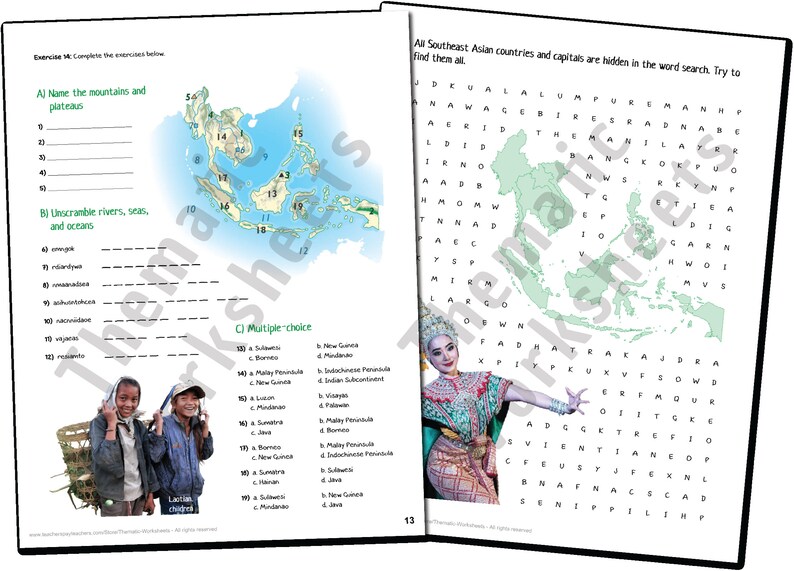 Geography - Southeast Asia - Etsy