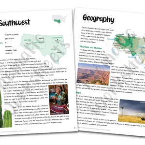 Regions of the United States: the Southwest - Etsy