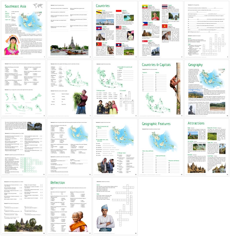 Geography - Southeast Asia - Etsy