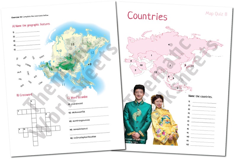 Geography of Asia | Etsy