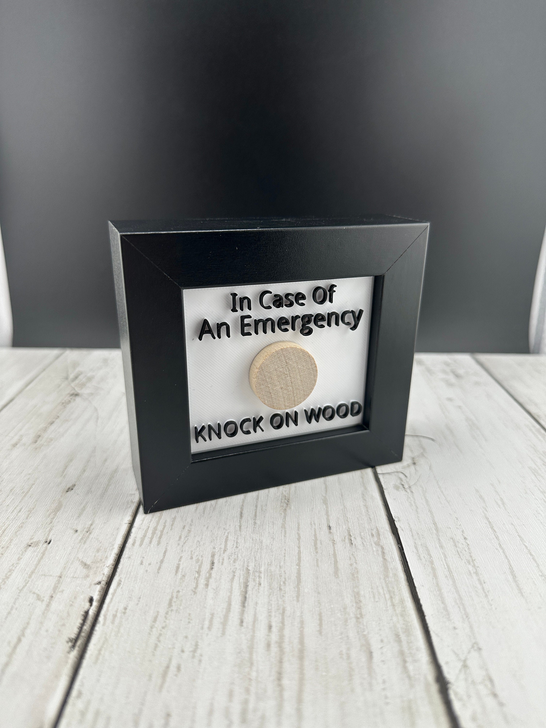 Knock on Wood Desk Sign, Office Decor, Desk Sign, Workplace Humor ...