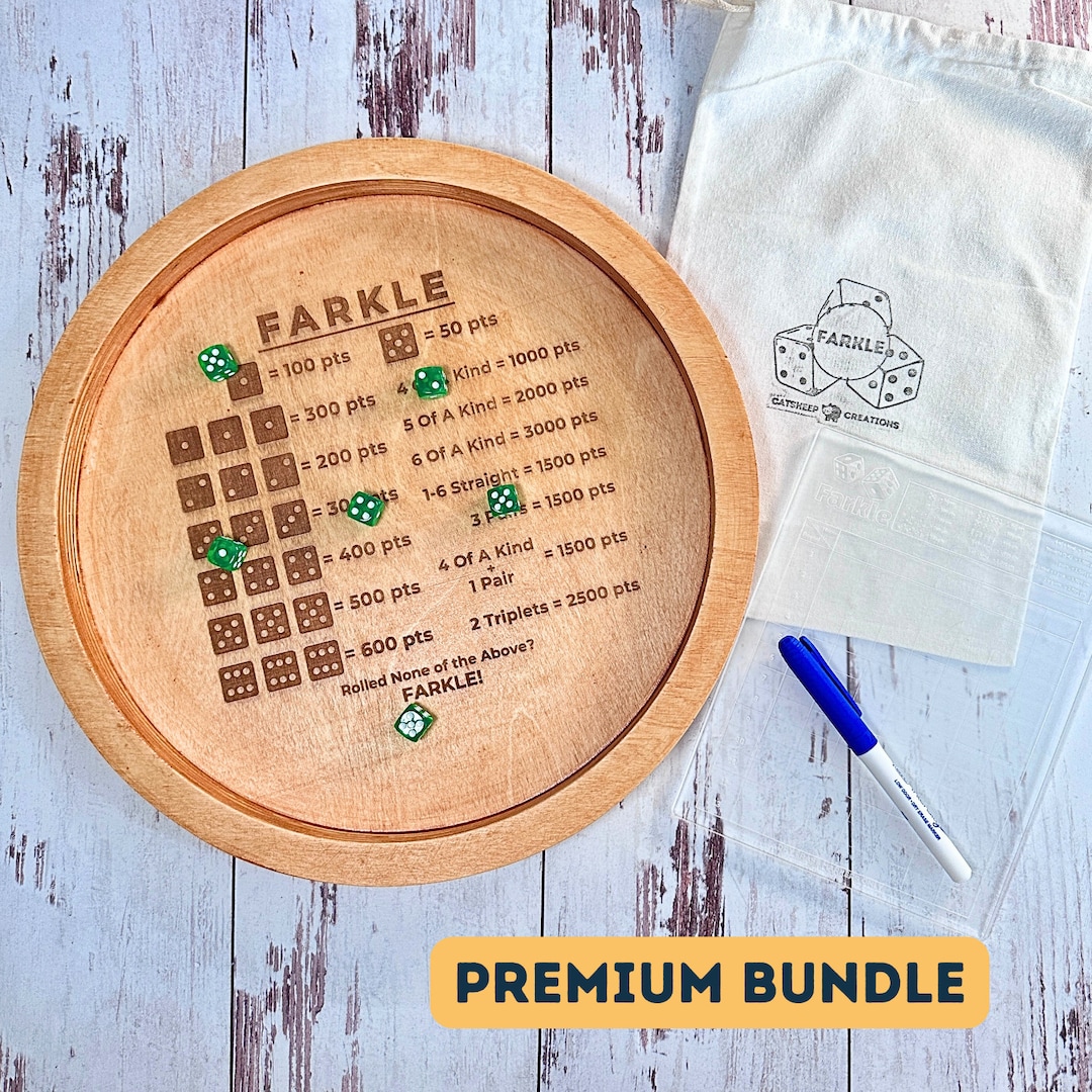 Farkle Dice Tray, Family Game Night, Board Games, Dice Games, Party ...