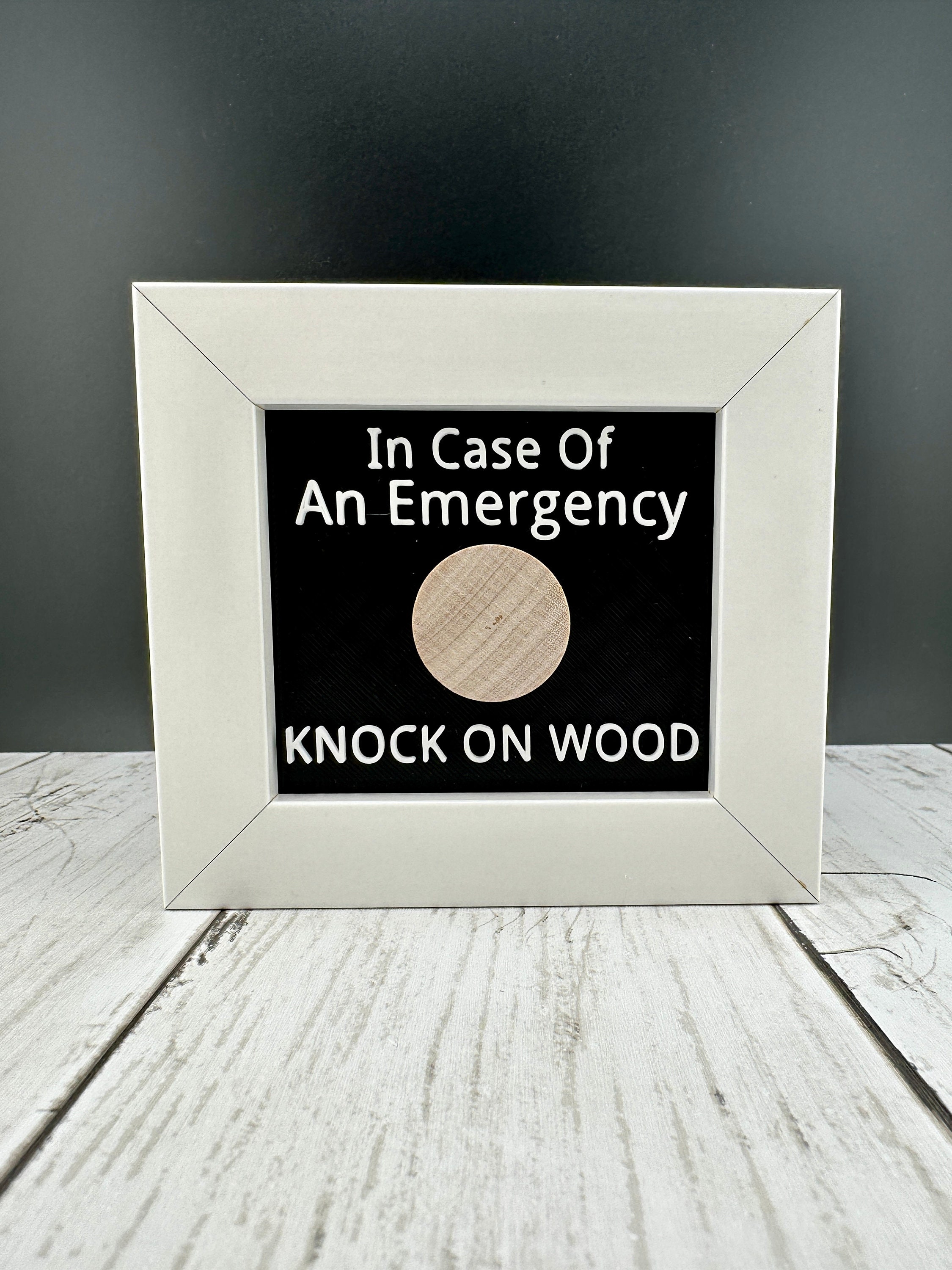 Knock on Wood Desk Sign, Office Decor, Desk Sign, Workplace Humor ...