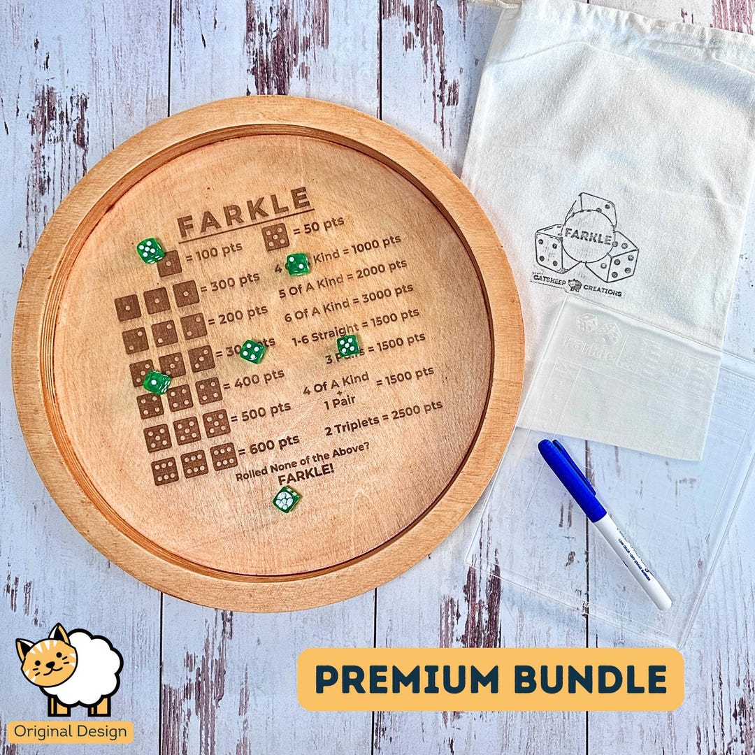 Farkle Dice Tray, Family Game Night, Board Games, Dice Games, Party ...