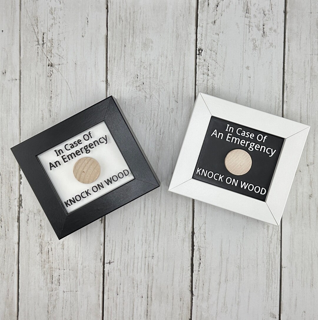 Knock on Wood Desk Sign, Office Decor, Desk Sign, Workplace Humor ...