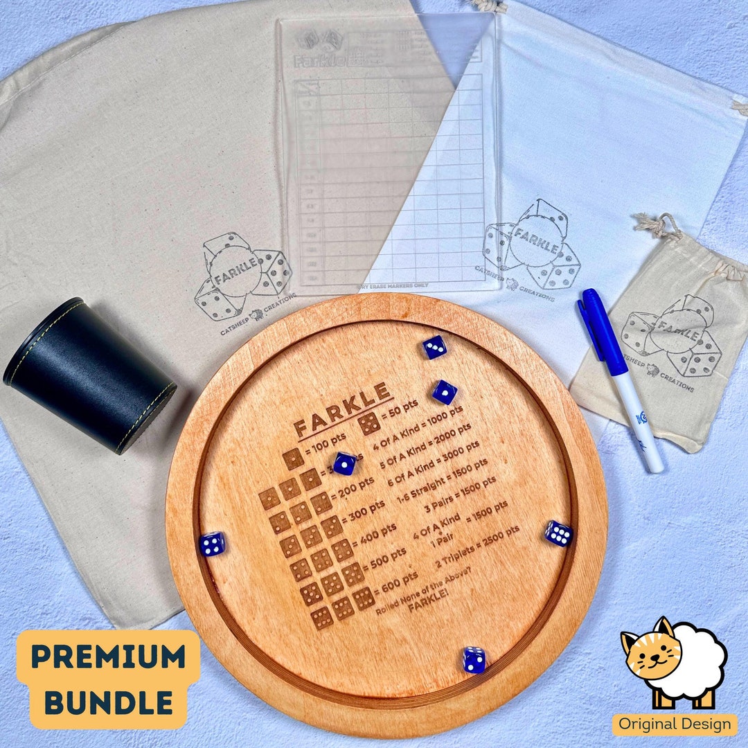 Farkle Dice Tray, Family Game Night, Board Games, Dice Games, Party ...