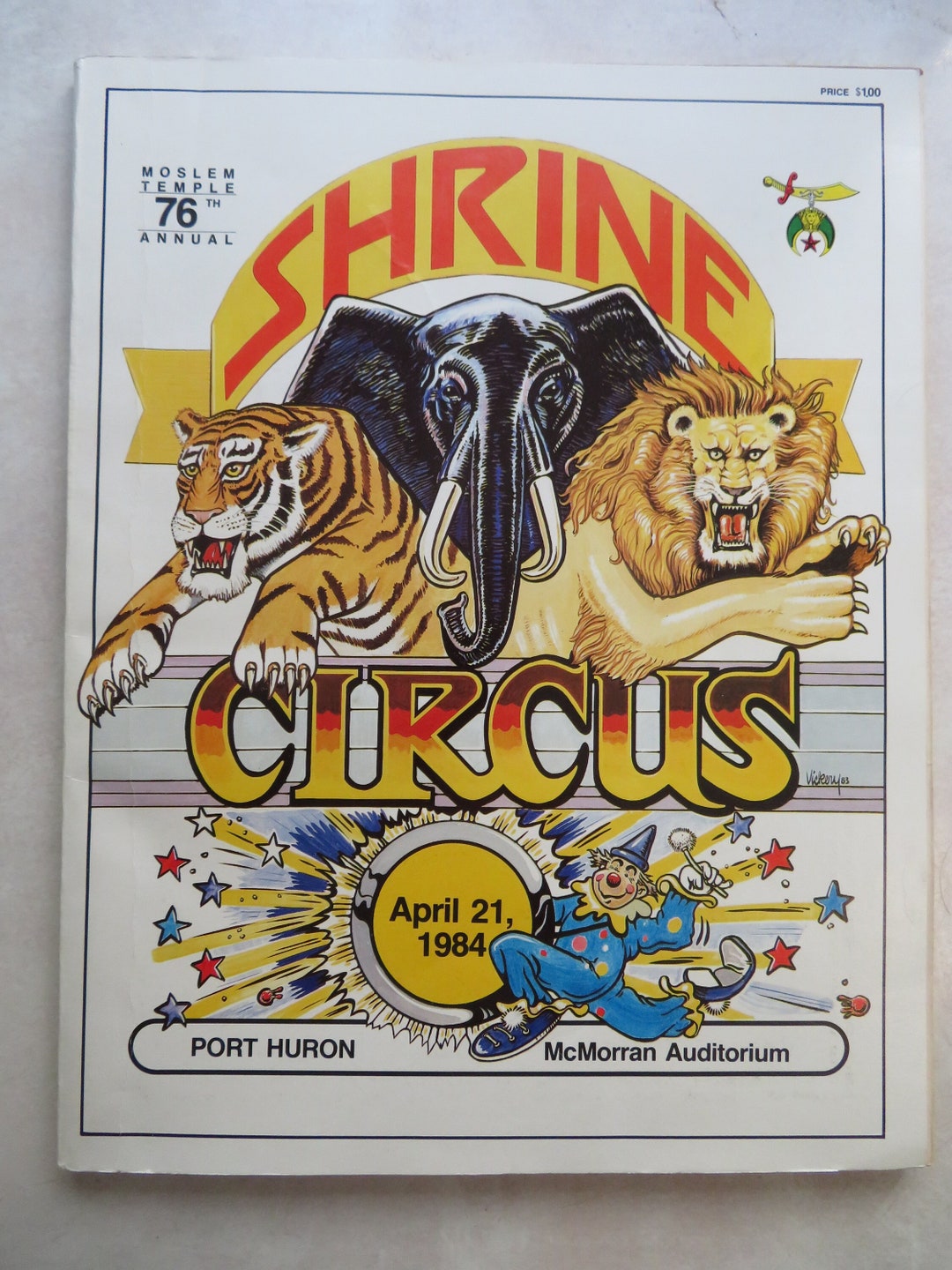 Shrine Circus Program 1984 Port Huron Michigan - Etsy