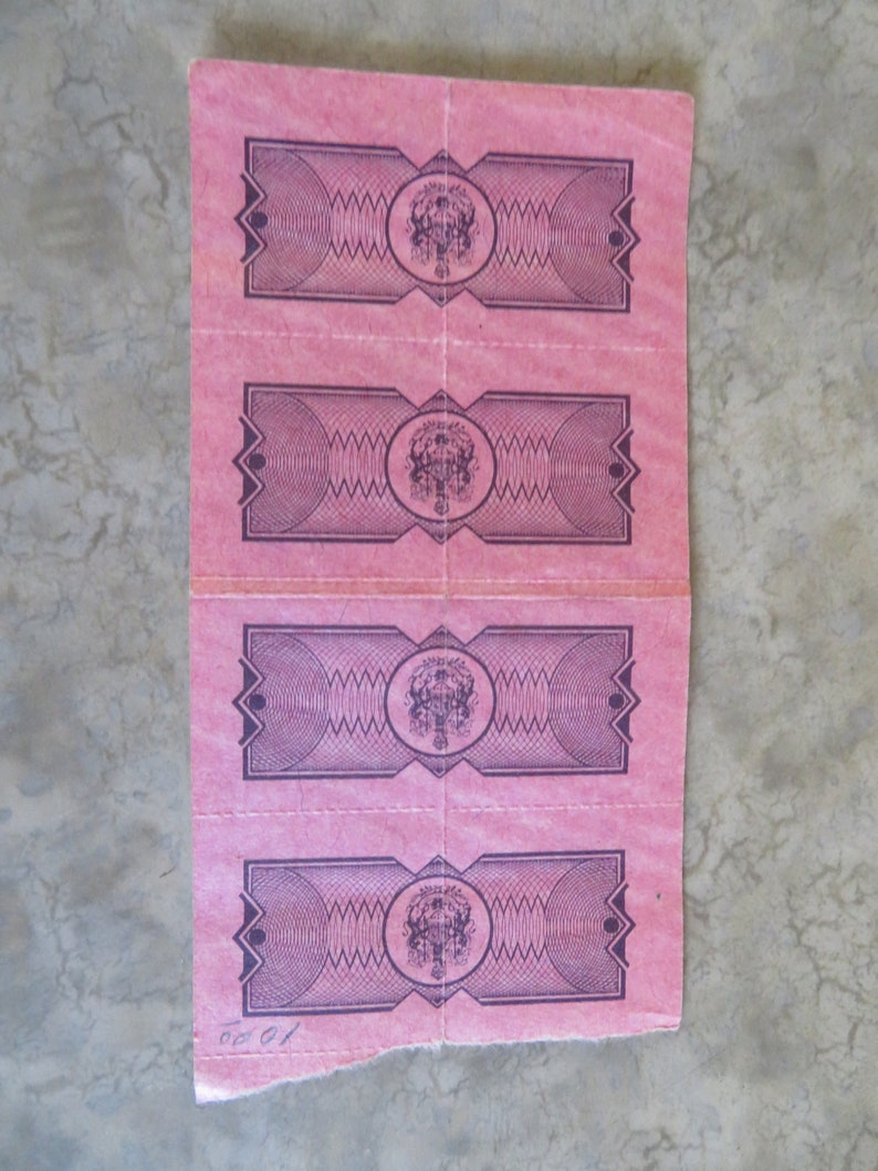 4 - One Unit Gasoline Ration Tickets 1945-1946 / Commercial Graded Gas ...