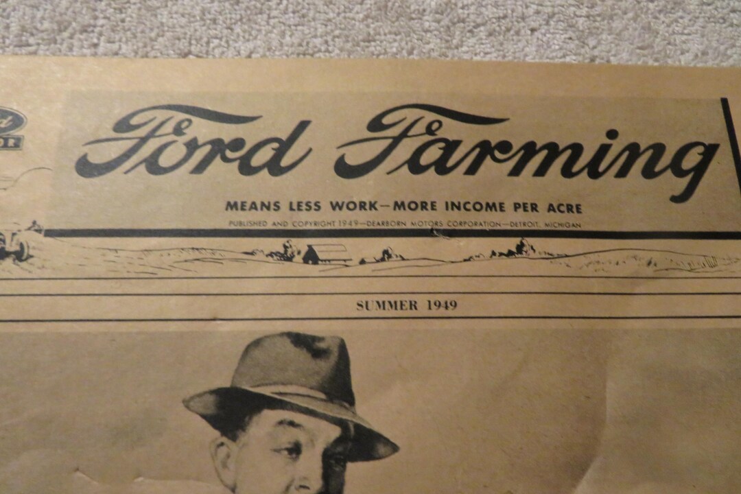 Rare Ford Farming Magazine 1949 Summer Promotional Newspaper ...