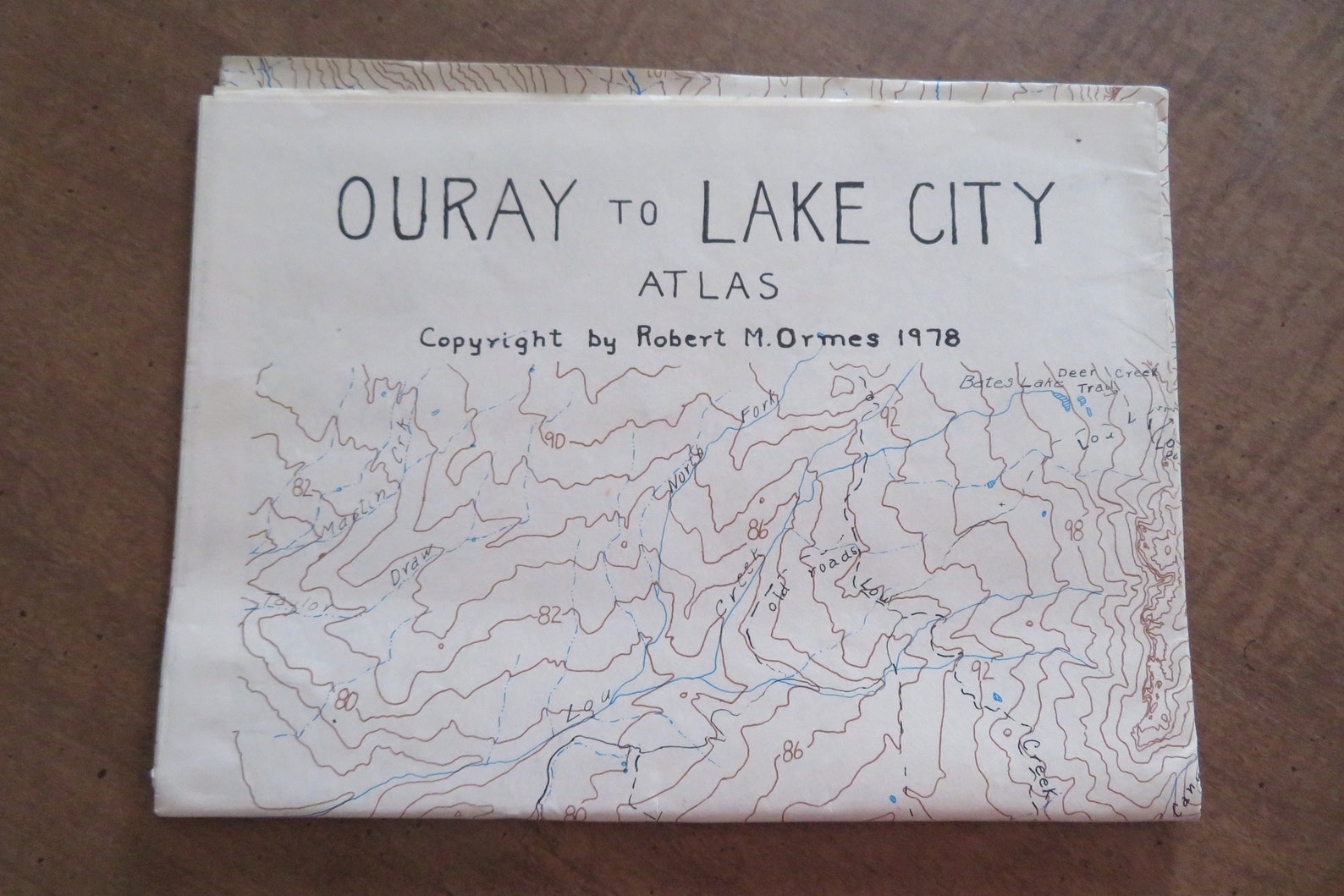 Colorado Topographic Map Ouray to Lake City Atlas 1978 USGS ...