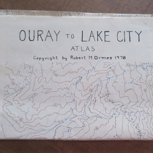 Colorado Topographic Map Ouray to Lake City Atlas 1978 USGS ...