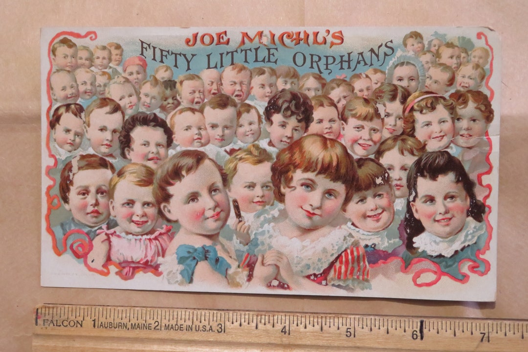 Antique Little Orphan Cigars Victorian Trade Card Advertising Sign Joe ...
