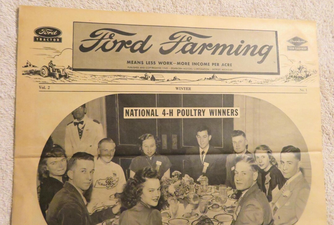 Rare Ford Farming Magazine 1949 Winter Promotional Newspaper ...