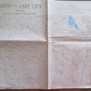 Colorado Topographic Map Ouray to Lake City Atlas 1978 USGS ...
