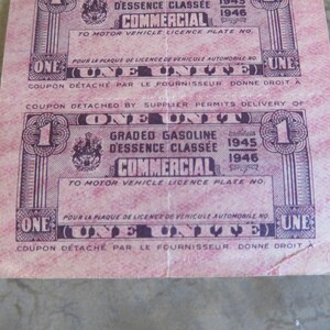 1945-46 Gasoline Ration Coupons – Vintage Collectible, Set of 4 - Etsy