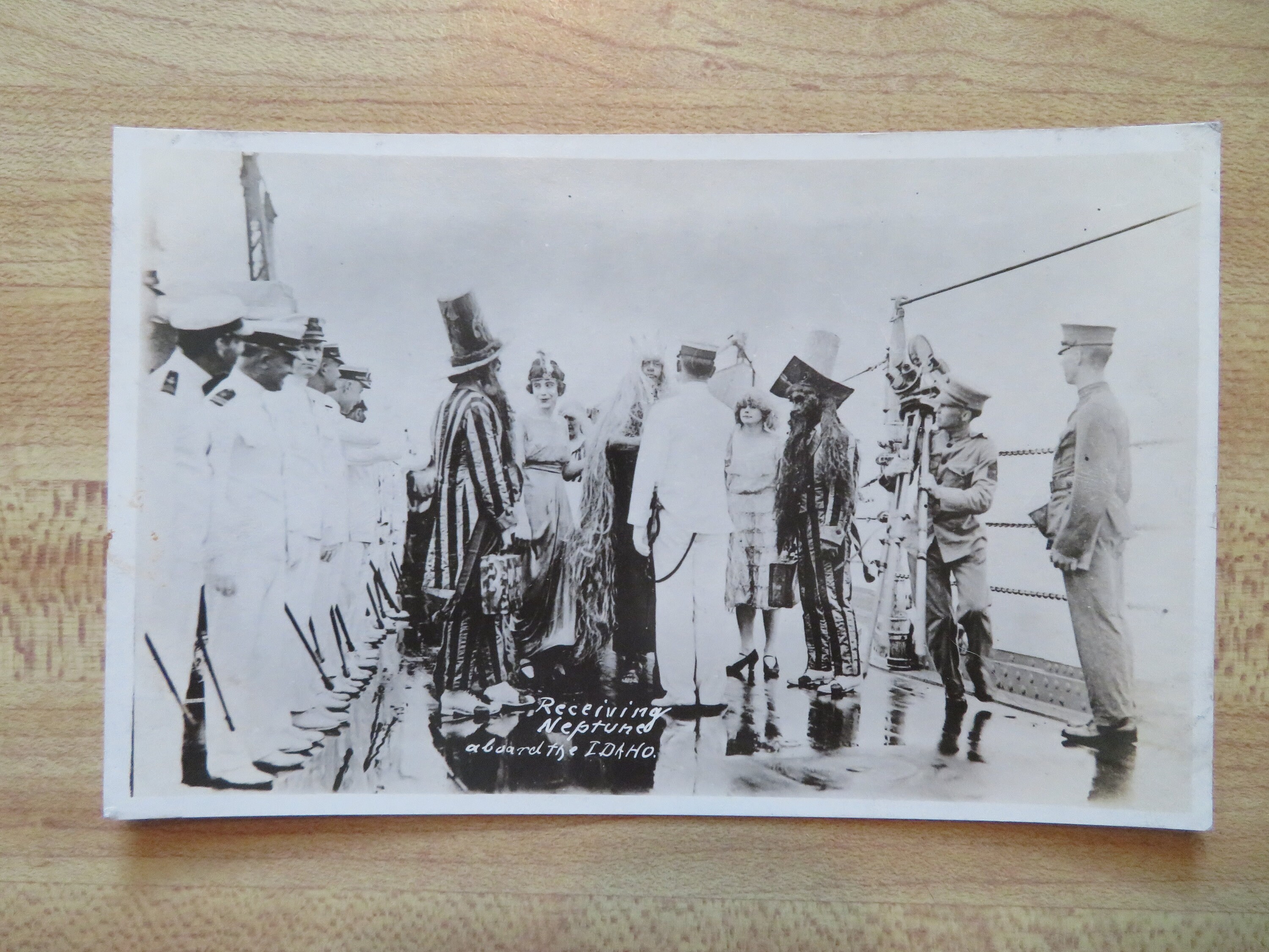 USS IDAHO Battle Ship U.S. Navy Neptune's Party Photo Postcard / WWI ...