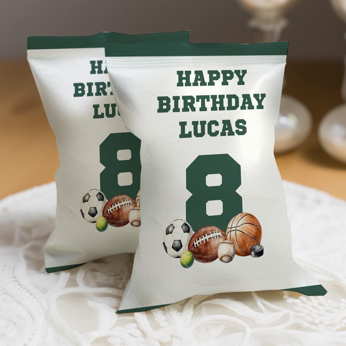 Sports Theme Chip Bag, Sports Theme Birthday Goodie Bag, All Star ...