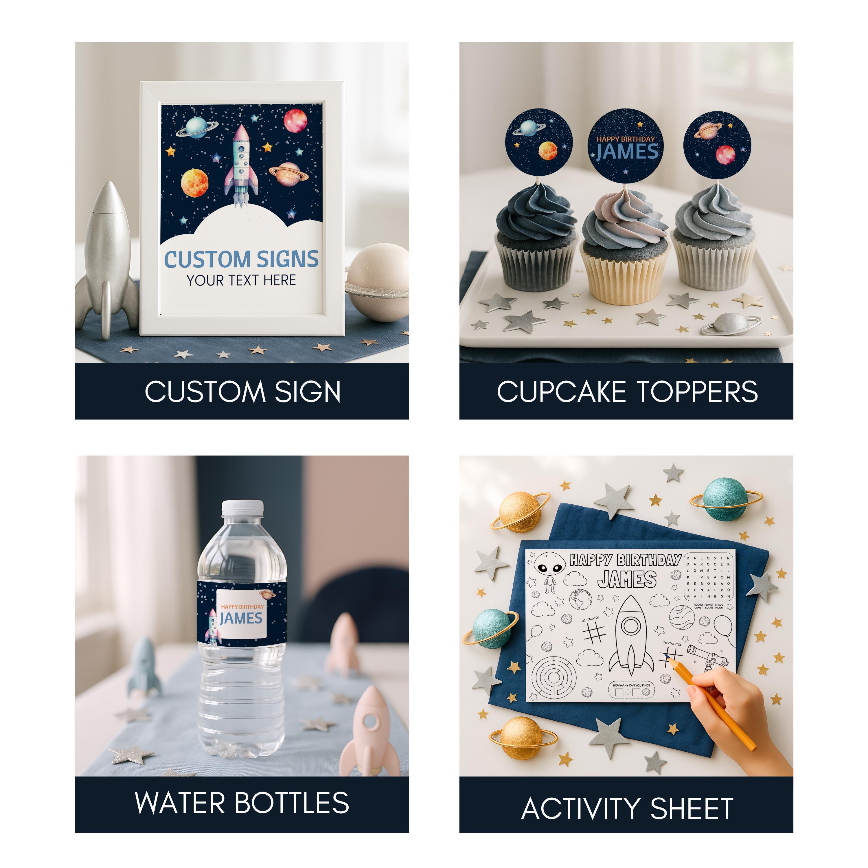 Space Birthday Party Bundle, Outer Space Birthday Party Decorations ...