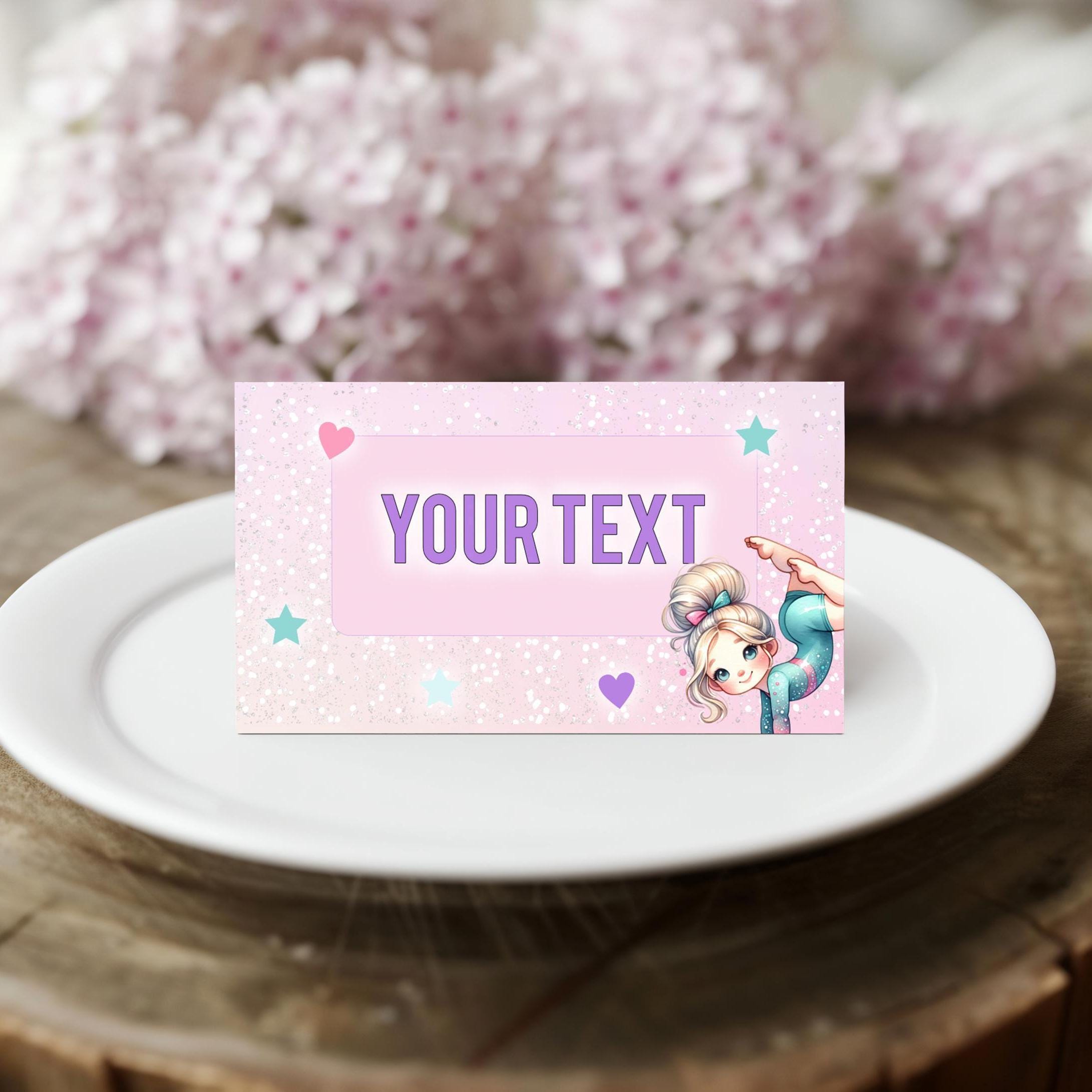 Gymnastics Food Labels, Gymnast Food Tag, Tumbling Party Birthday ...