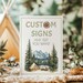 Camp Table Signs, Camping Signs Printable, One Happy Camper Birthday ...
