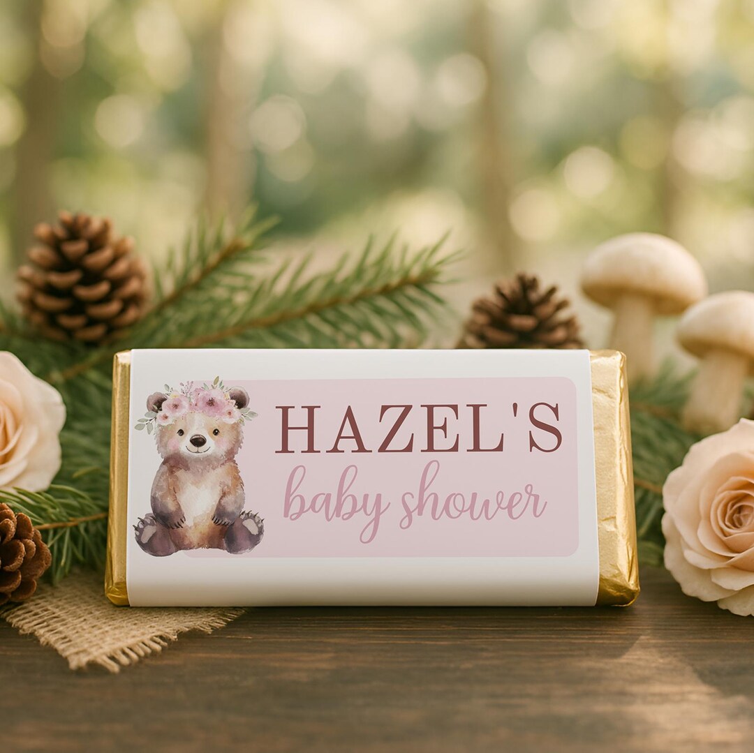 Woodland Animal Theme Chocolate Bar Wrapper, Forest Critter Party ...