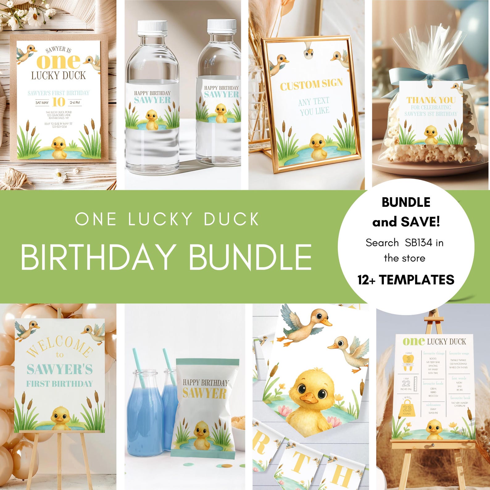 Duck Duck Deuce Birthday Invitations, Duck Theme Printable Invitation ...