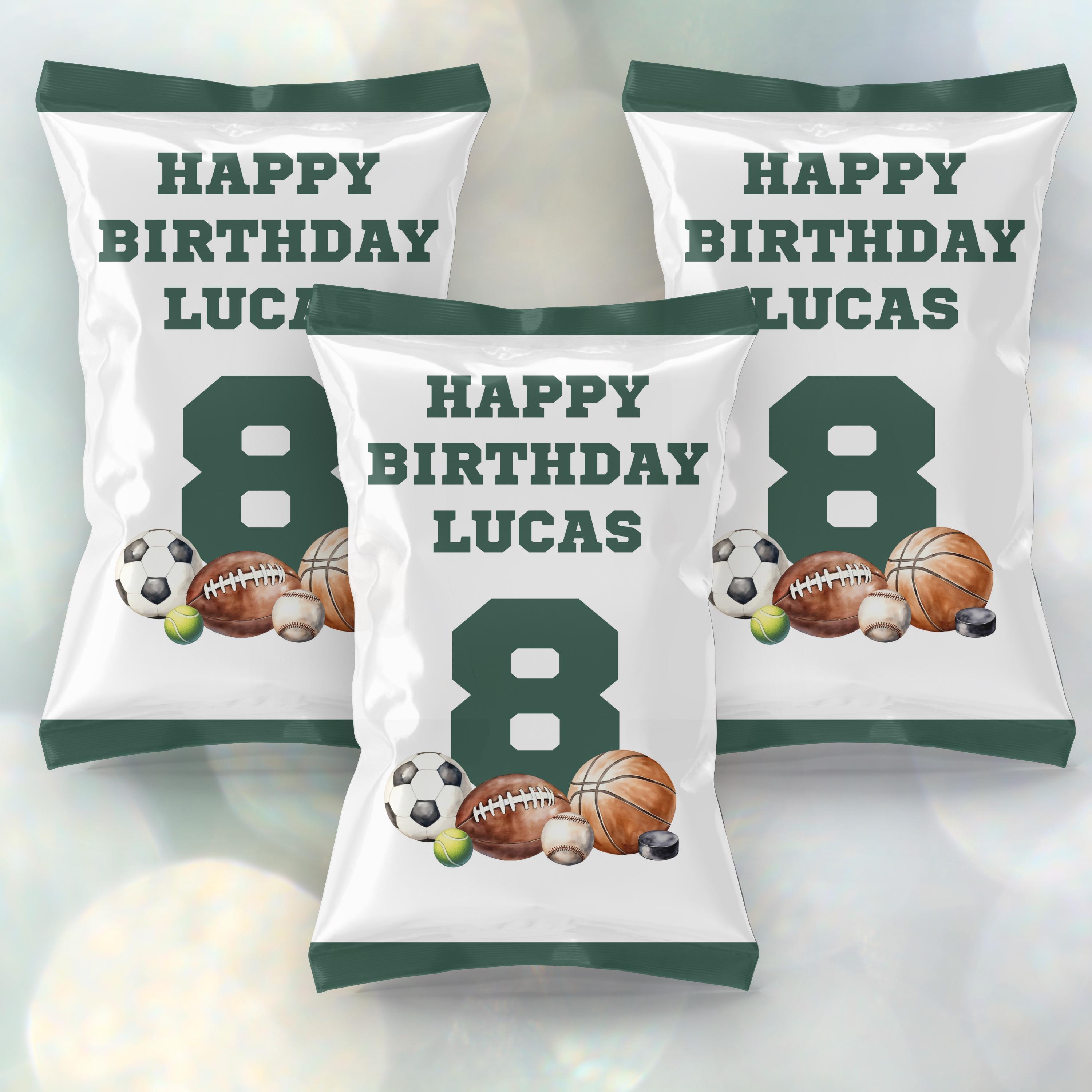 Sports Theme Chip Bag, Sports Theme Birthday Goodie Bag, All Star ...