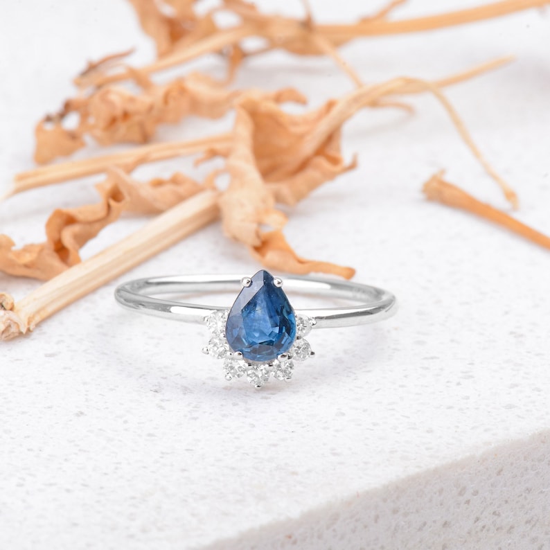 Light Blue Sapphire Engagement Ring Sapphire Engagement Ring - Etsy
